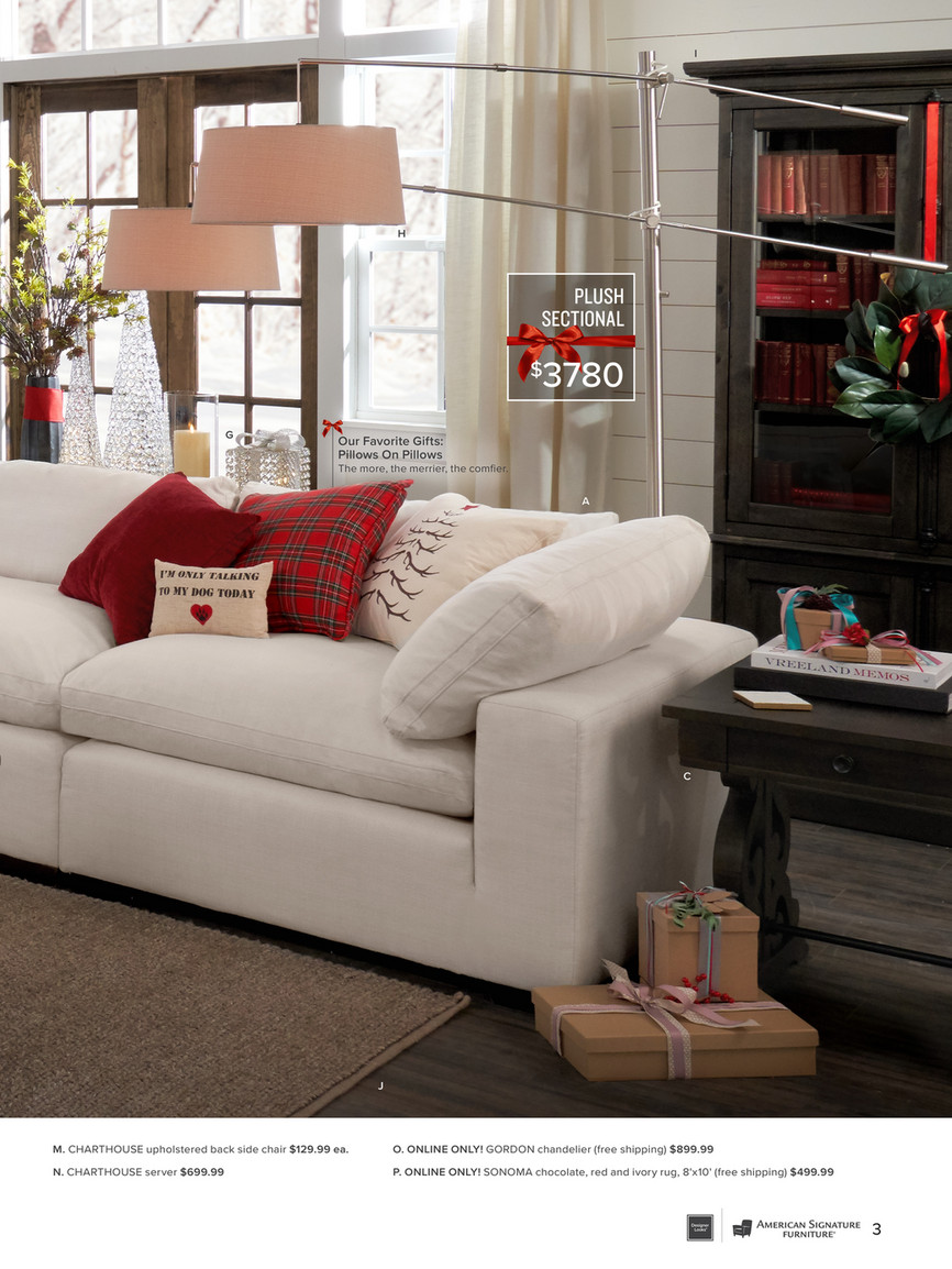 American Signature Furniture Holiday 2020 V2 Charthouse Coffee Table Charcoal